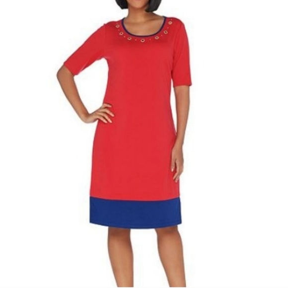 Quacker Factory | Dresses | Quacker Factory Dress Patriotic July 4th ...